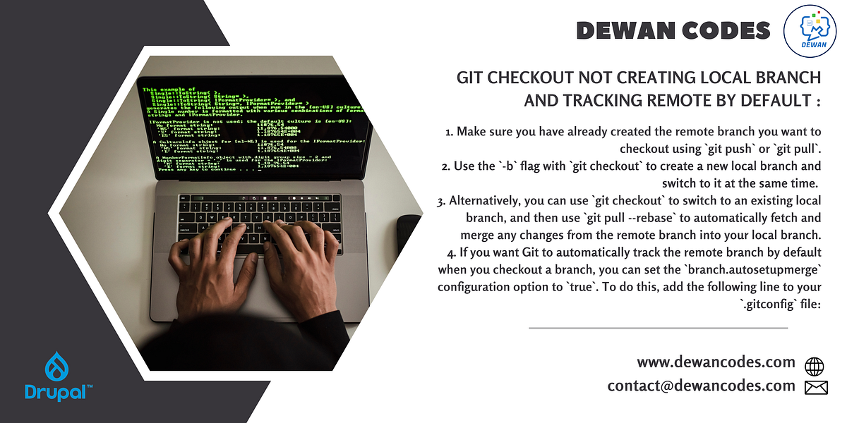 Git checkout not creating local branch and tracking remote by default : - Dewancodes - Medium