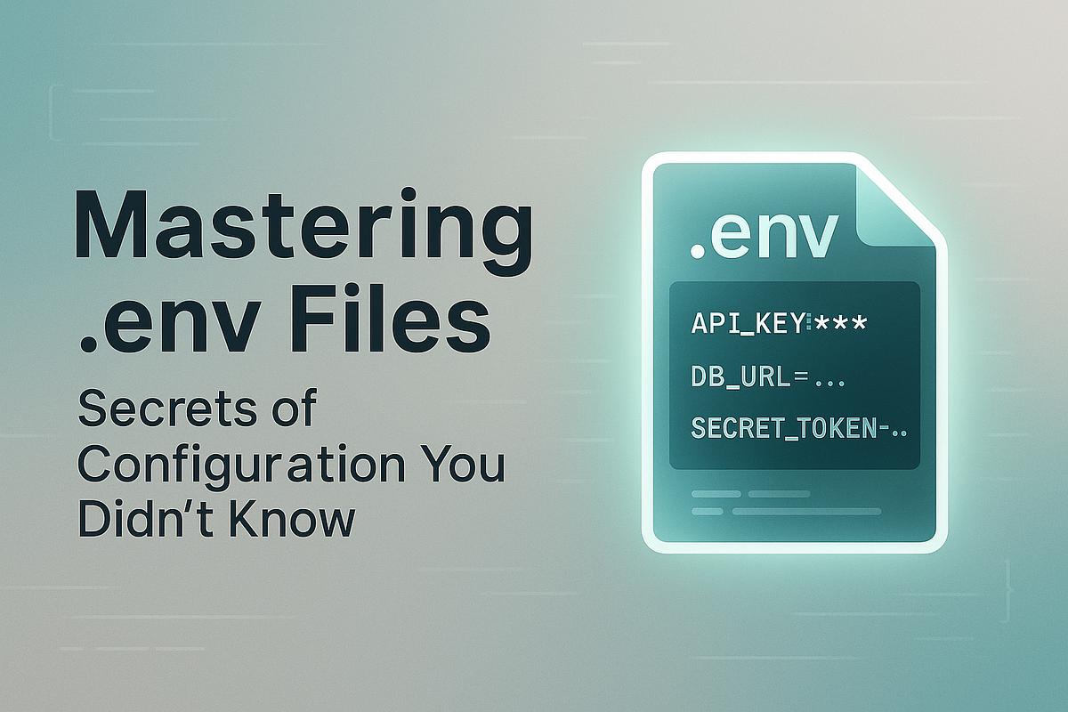 🛡️ Mastering .env Files: Secrets of Configuration You Didn’t Know | by Rohan Mistry | May, 2025 ...