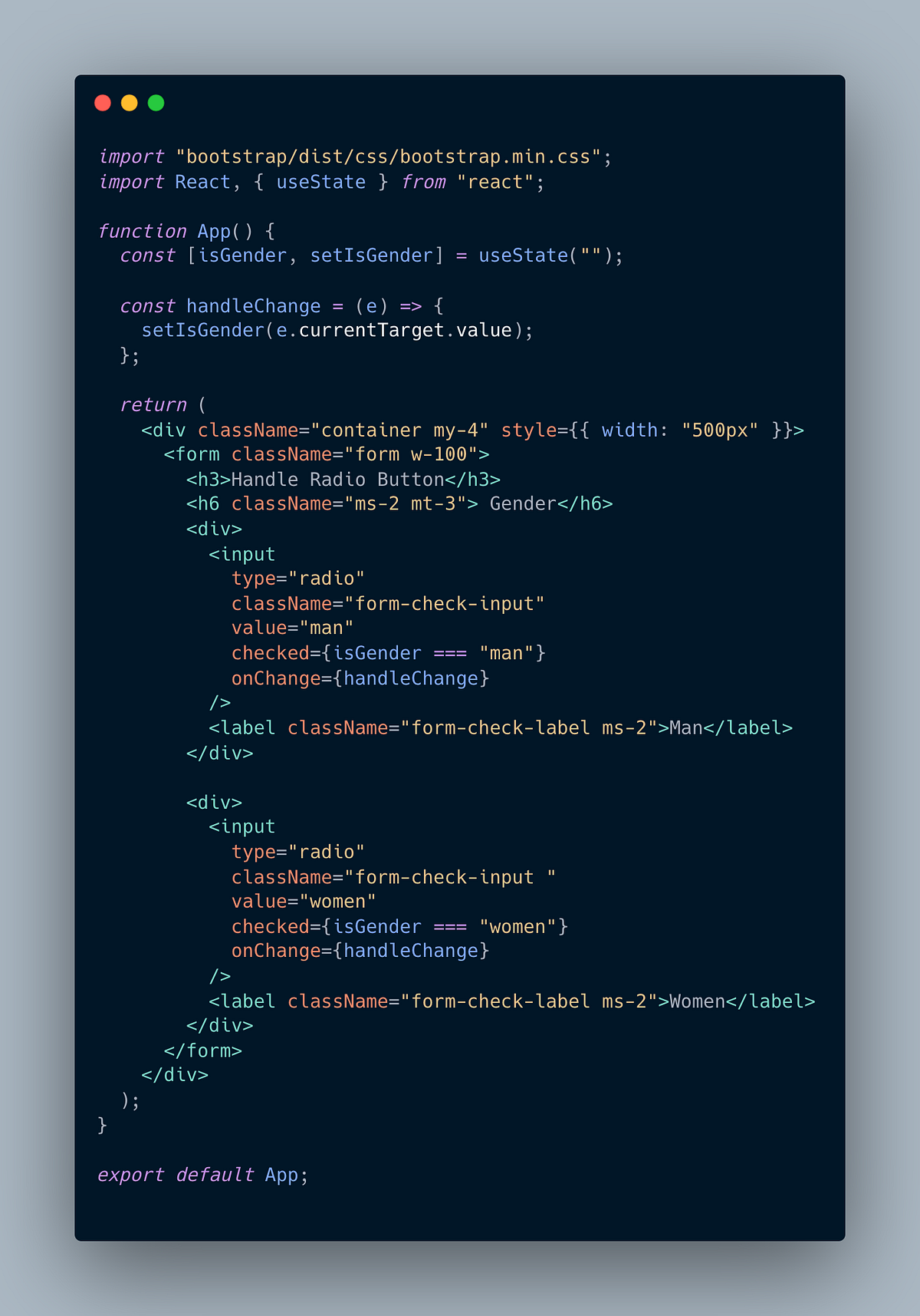 Bagaimana cara menghandle input bertipe radio di React JS ? - Andi ...