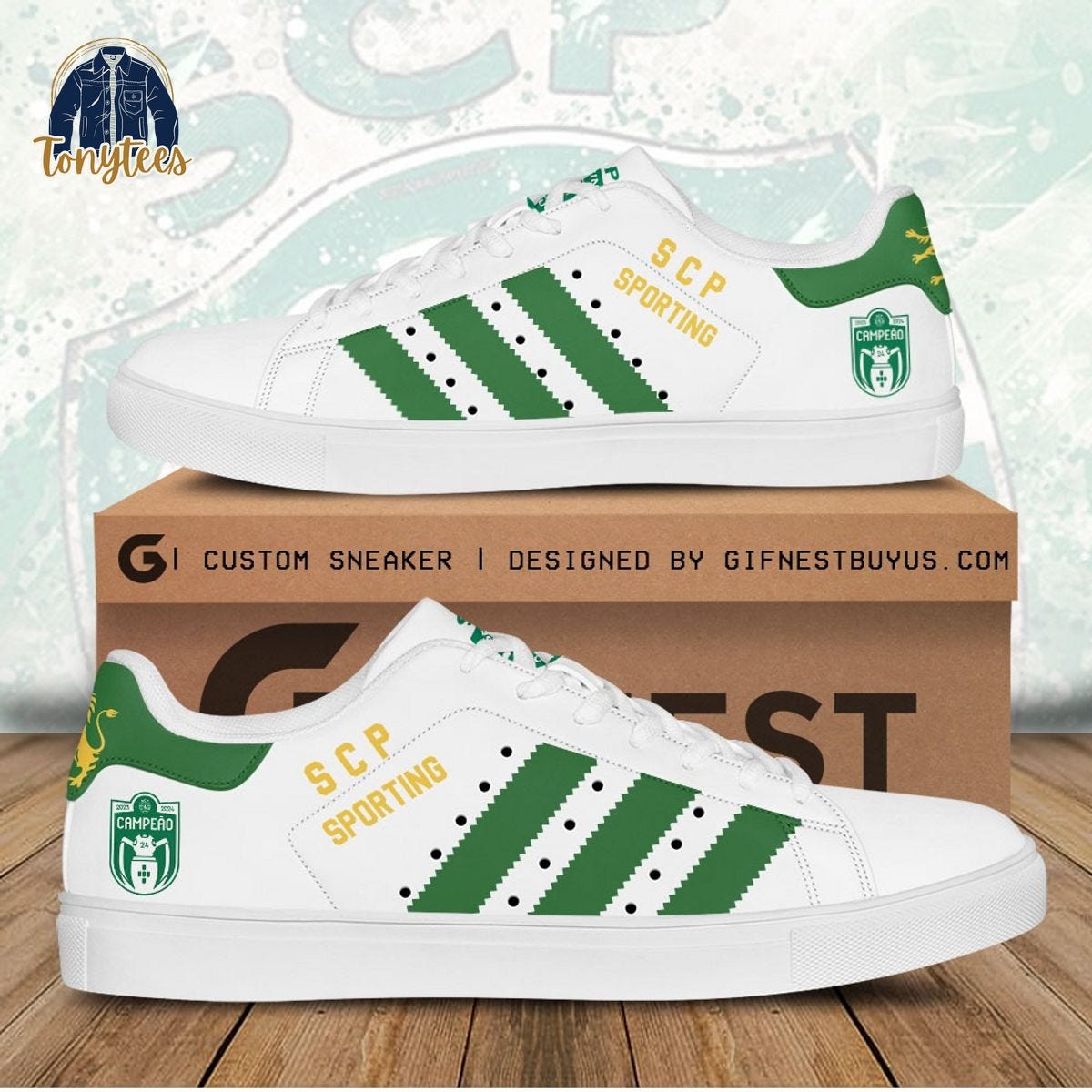 SCP Sporting Lisbon Stan Smith Shoes - Tonytees - Medium