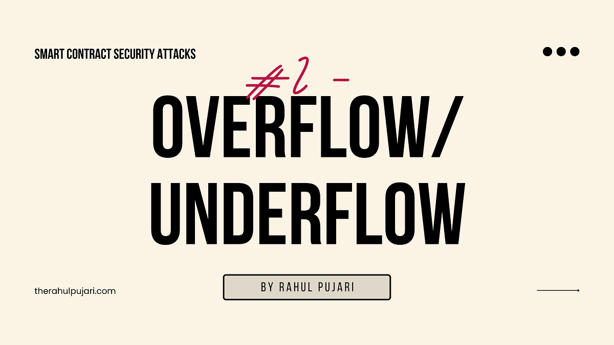 #2 - Smart Contract Security Attacks — Overflow/Underflow | by Rahul Pujari | CoinsBench