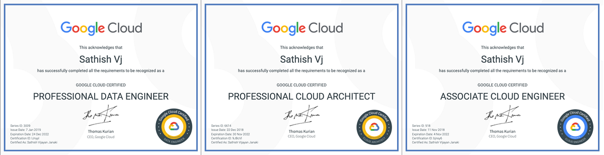 Re-certifications on Google Cloud | by sathish vj | Medium