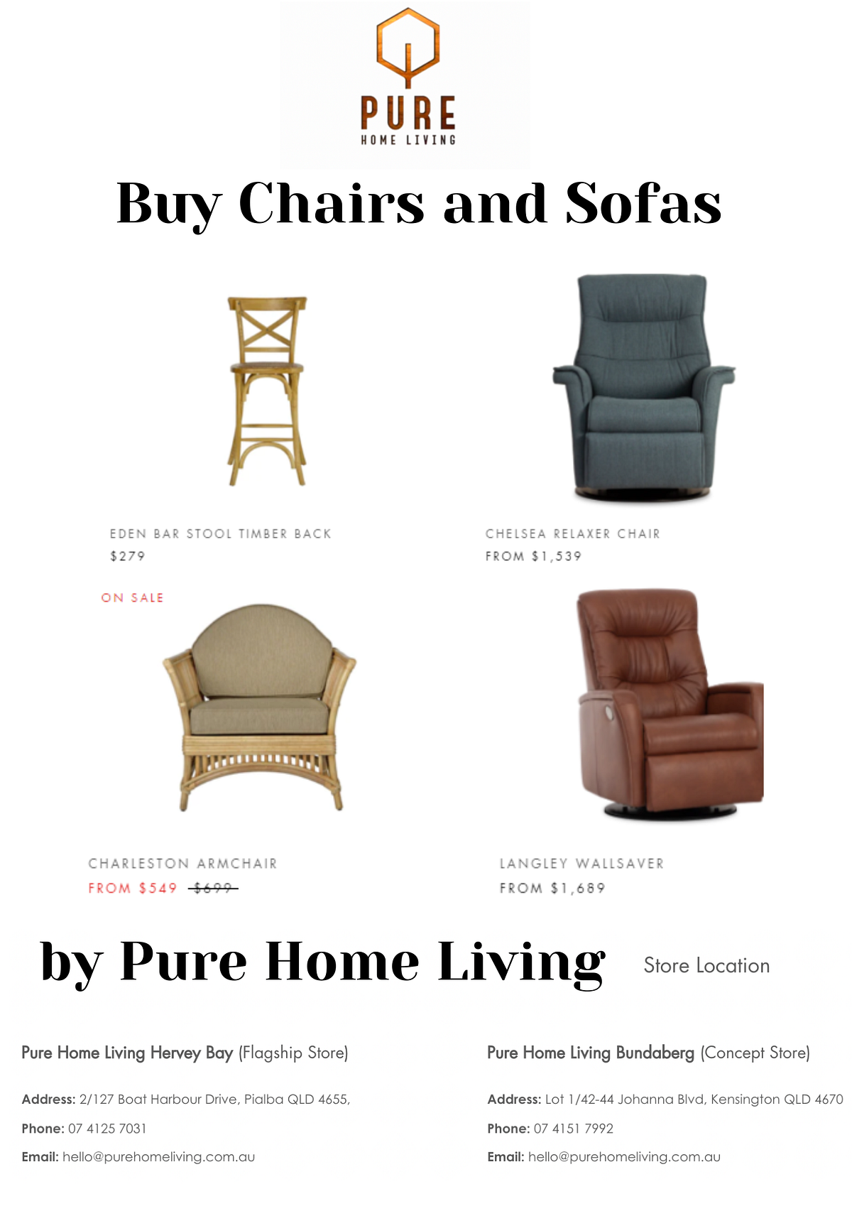 Buy Sofa and Chair now at Pure Home Living. - Pure Home Living - Medium