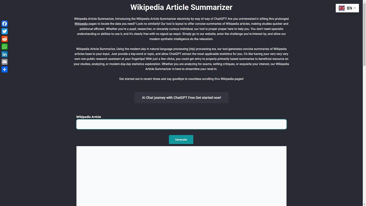 Wikipedia Article Summarizer with ChatGPT Free - Chandimalahiruyapa - Medium