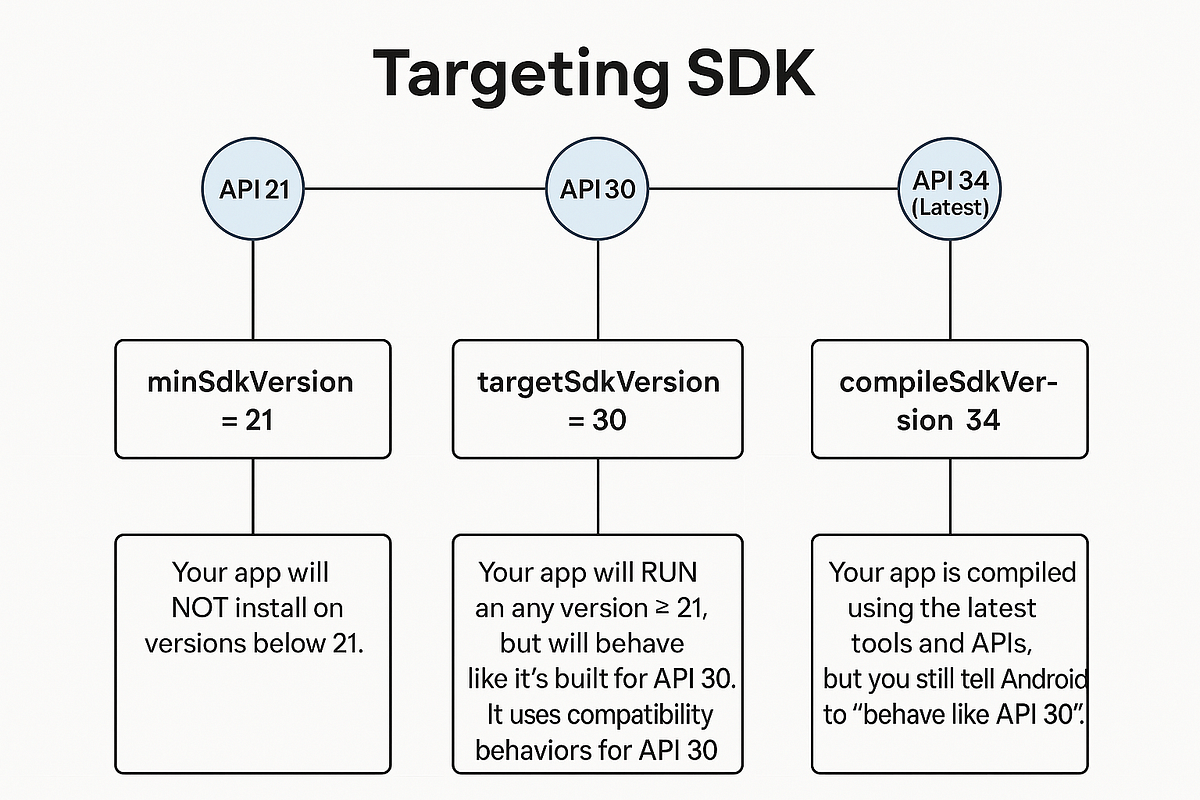 📱 What is minSdkVersion, targetSdkVersion, and compileSdkVersion in Android Development? (And ...