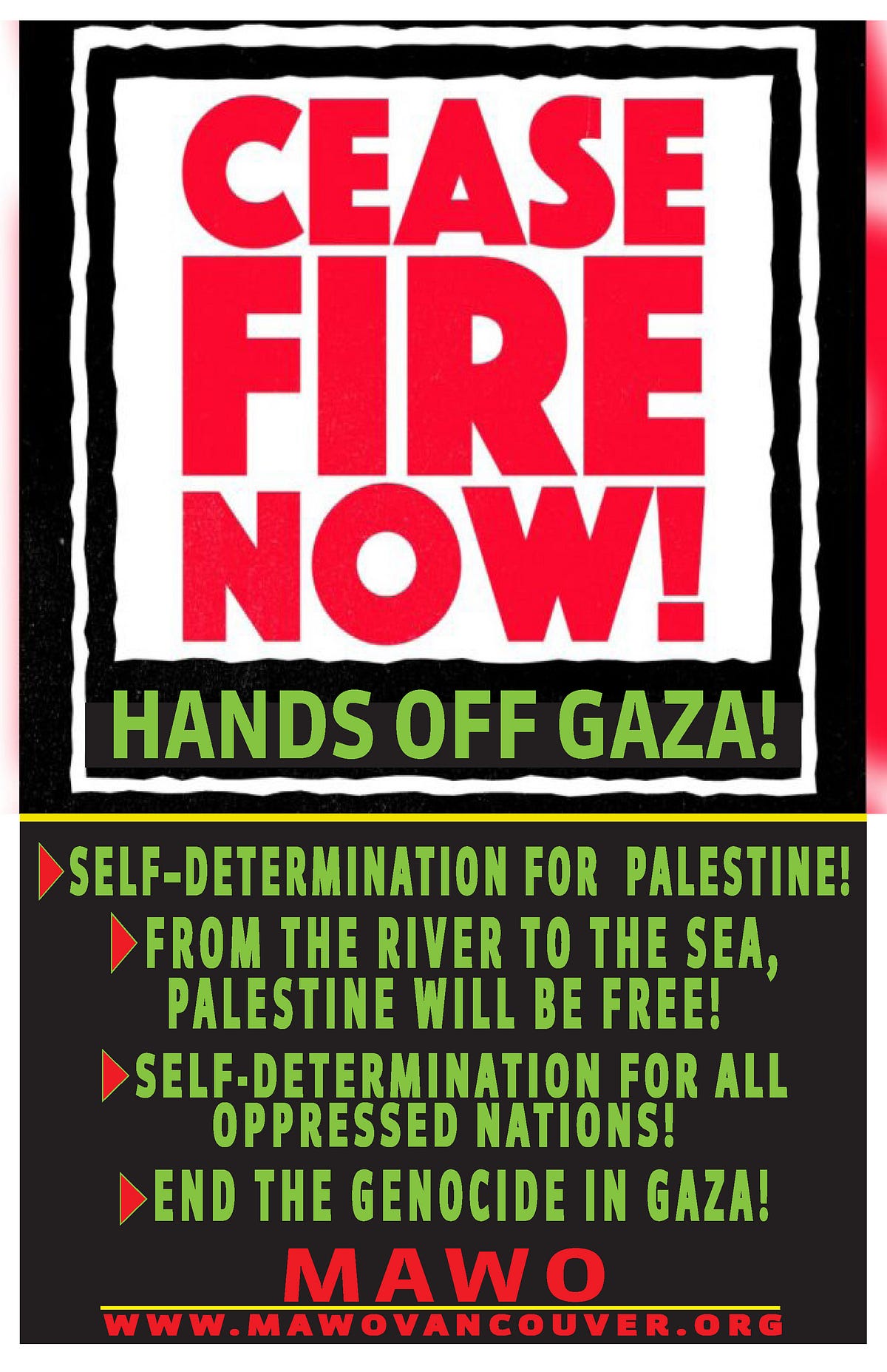 Ceasefire Now! Stop Bombing Gaza! Stop Genocide! Stop Bombing Rafah ...