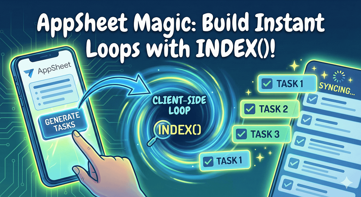 Boosted Client-Side Looping in AppSheet: The Magic of INDEX() | by ...
