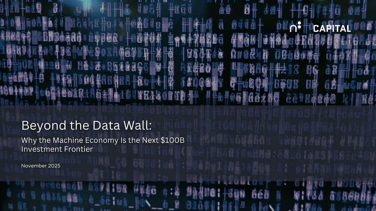Beyond the Data Wall: Why the Machine Economy Is the Next $100B ...