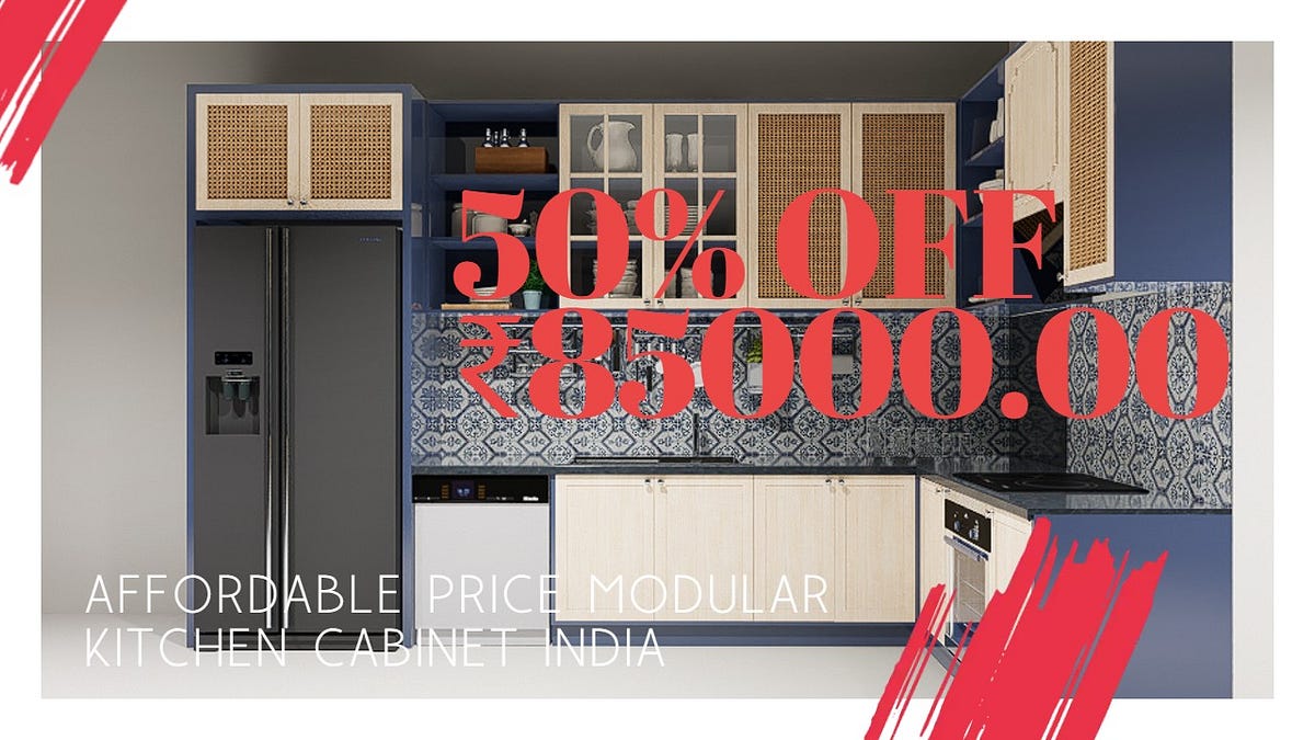 A Stylish Modular Kitchen Cabinet Starting at Rs. 32000 with Modern ...