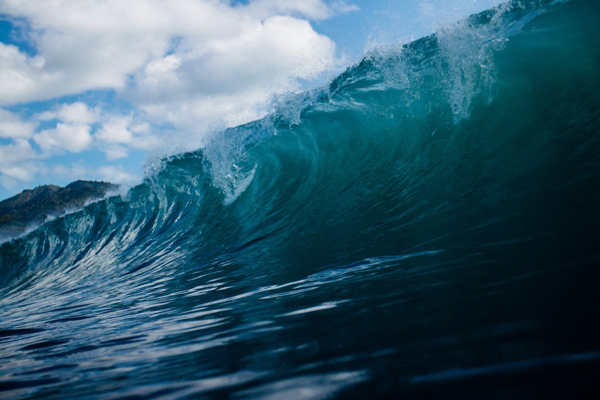 The curve of the crest of the wave - Victoria Lucía Montemayor - Medium