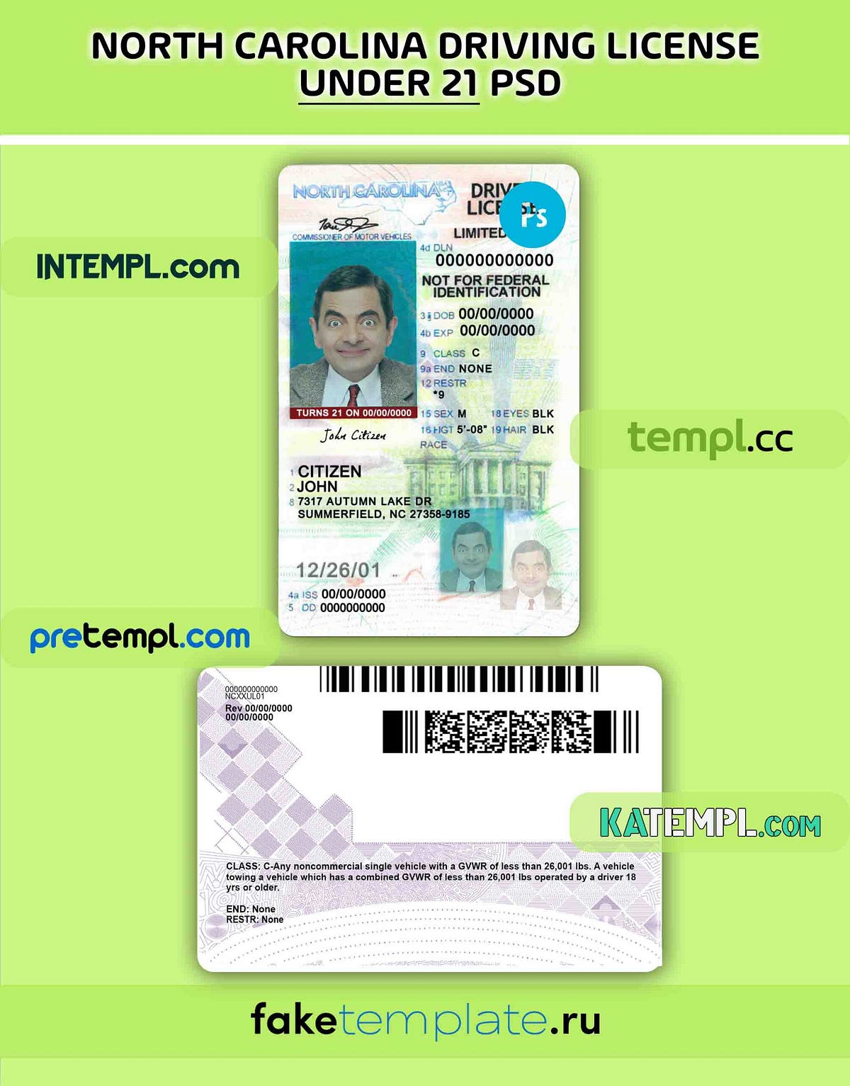 USA Ohio driving license PSD download template, under 21 | by Intempl ...