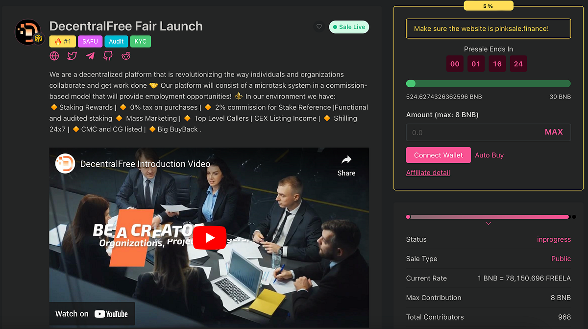 Hello! We just filled 520BNB and are on track to reach another big ...