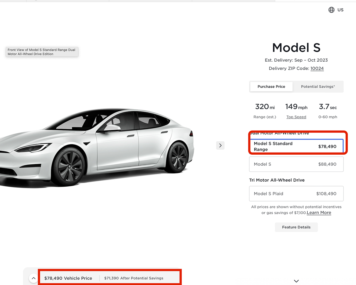 Tesla Introduces New Standard Range Model S $78,490. and Model X ...