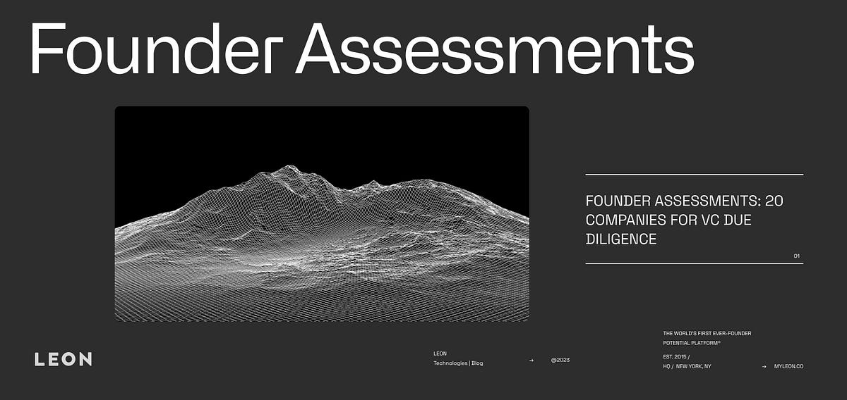 Startup Founder Assessments: 20 Companies for VC Due Diligence | by Bryan Smith | Medium