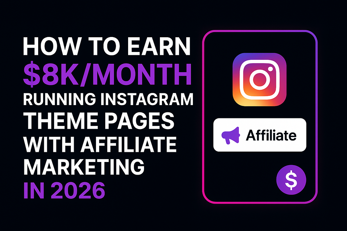How to Earn $8K/Month Running Instagram Theme Pages with Affiliate ...