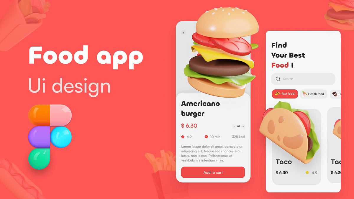 How to design a food app UI in Figma step by step in 15 minute | Figma ...