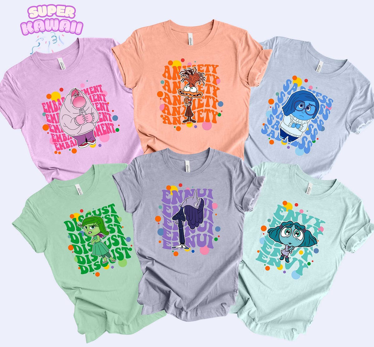 Free Inside Shirt Out, New Emotions Movie 2, Joy, Sadness, Anger, Fear ...