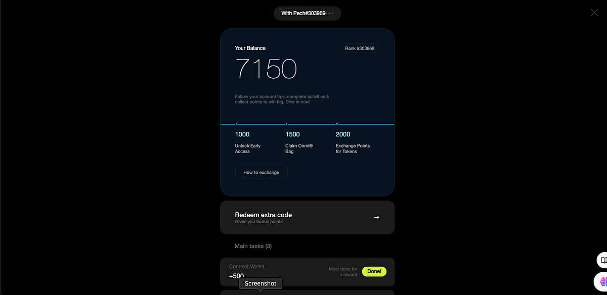 Earning Onmi points, Future Airdrop 🎁🌟 - With Pech - Medium