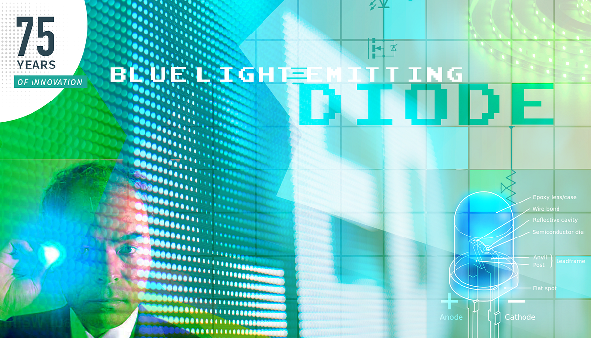 75 Years of Innovation: LED, first blue-light emitting diode | by SRI ...