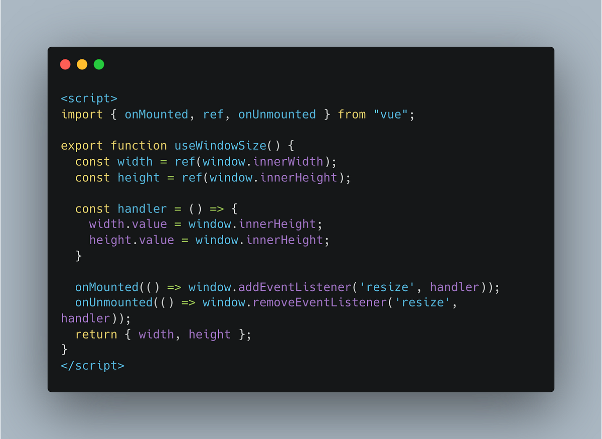 Custom Vue Composable: useWindowResize | by Ankur Singhal | Medium