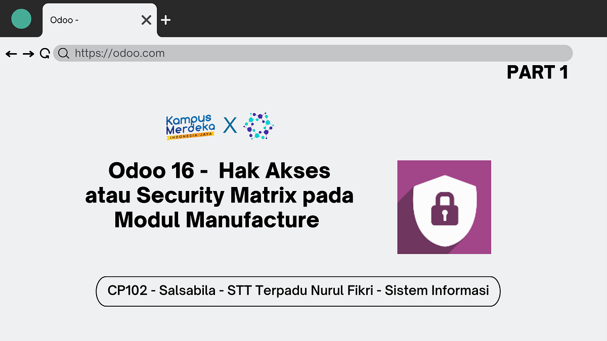 Odoo 16 — Hak Akses atau Security Matrix pada Modul Manufacture - Salsaachmad - Medium