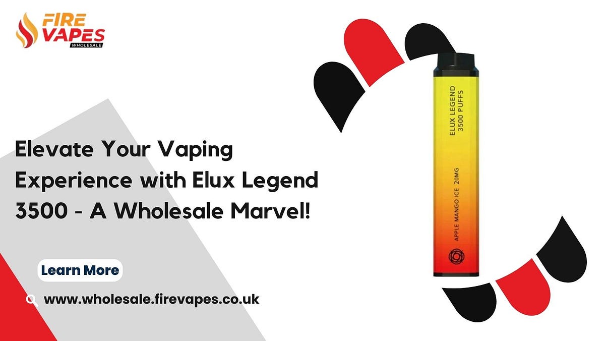 Elevate Your Vaping Experience with Elux Legend 3500 — A Wholesale ...
