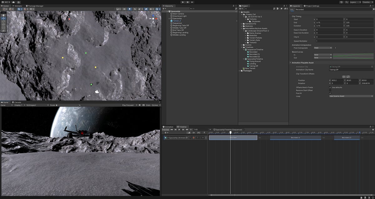 Window Layout For Animating Clips In Unity Using Timeline By Wesley