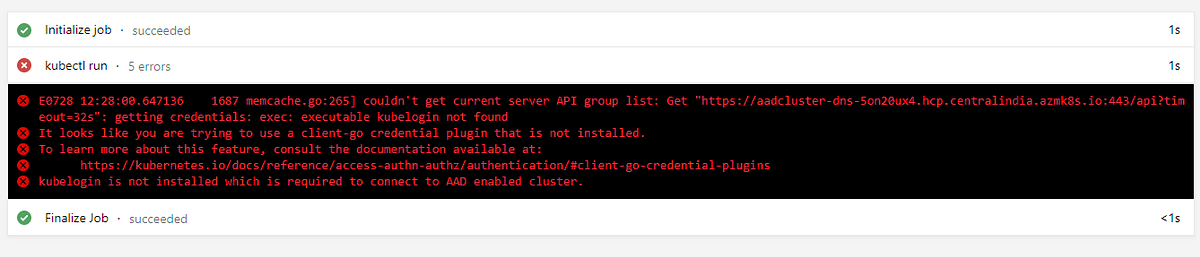 Implementing manual SPN access for AAD integrated AKS cluster and deploy applications using ...