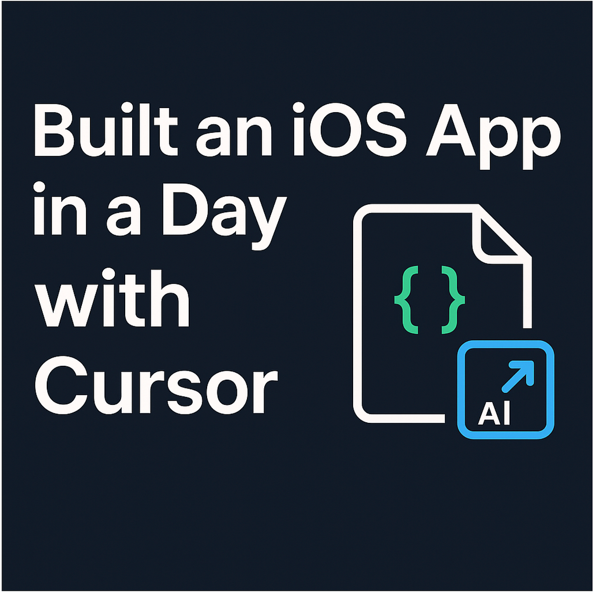 Built a Native iOS App in a Day — with Help from Cursor, the AI Code Editor | by Ananda ...