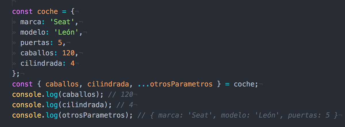 ES6-Rest Operator en Arrays y Objetos | by Gloria Fernández | Medium
