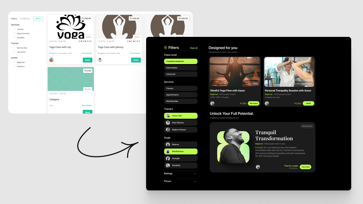 Studio experience reimagined: elevating class selection, streamlining ...