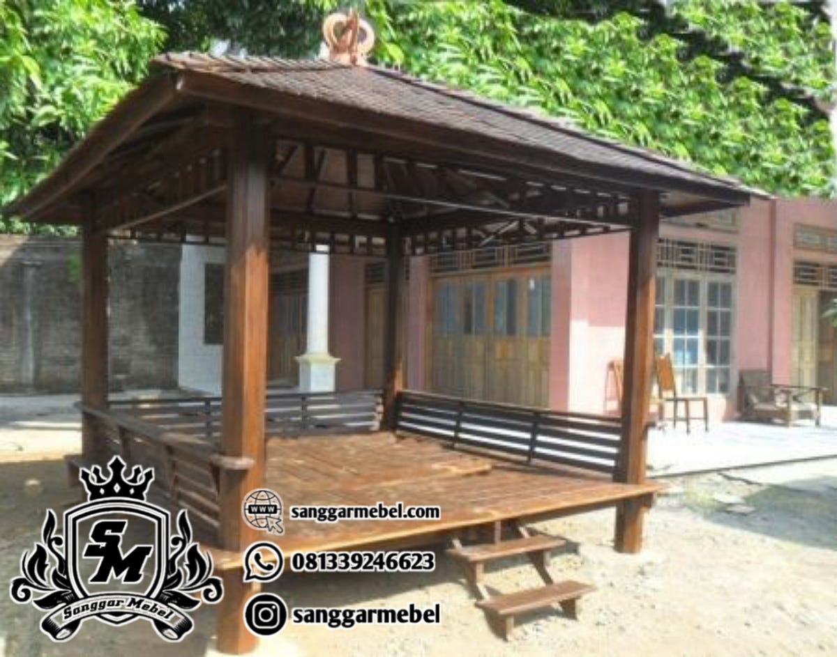 Gazebo Minimalis Kayu Kelapa Ada banyak bentuk dan desain gazebo. Salah satu yang paling umum ...