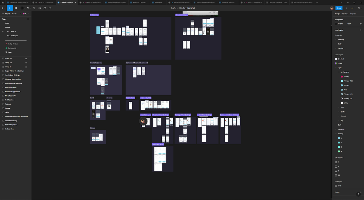 “Designers, how do you organize your frames in Figma? Do you group them by user flow, design ...