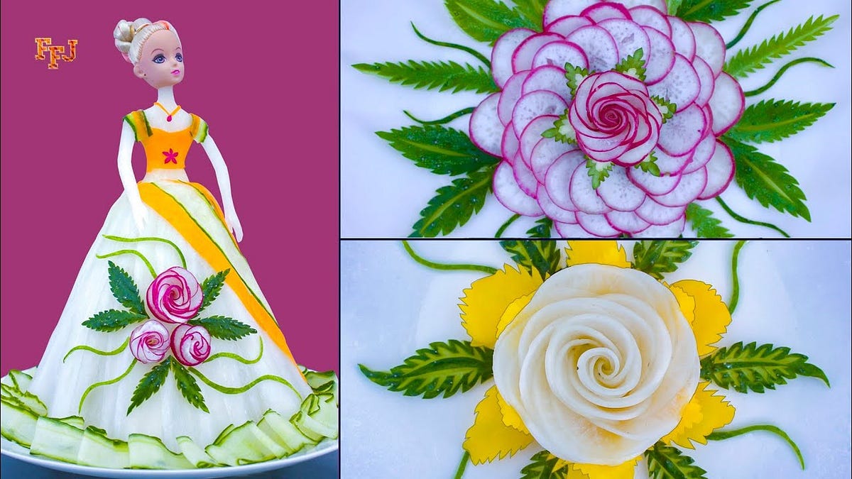 Cute Food Creation DIY of Veggie Arts & Garnishes | by Fruity Freshy ...