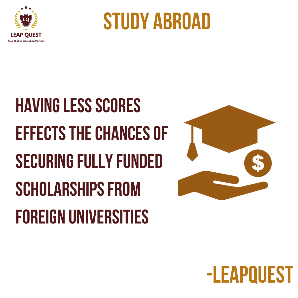 Having less scores effects the chances of securing fully funded ...