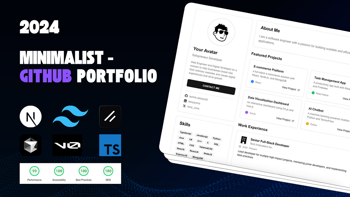 Minimalist Github Portofolio - Chris Lonz - Medium