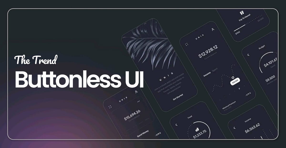 Buttonless UI. Buttonless UI allows users to complete… | by Praba Karan ...