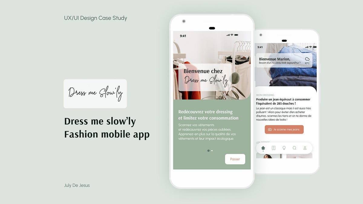 UX/UI Design Case Study: Dress me Slow’ly Fashion mobile app | by July ...