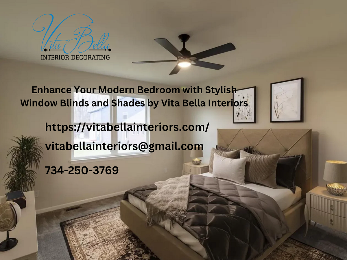 Enhance Your Modern Bedroom with Stylish Window Blinds and Shades by ...