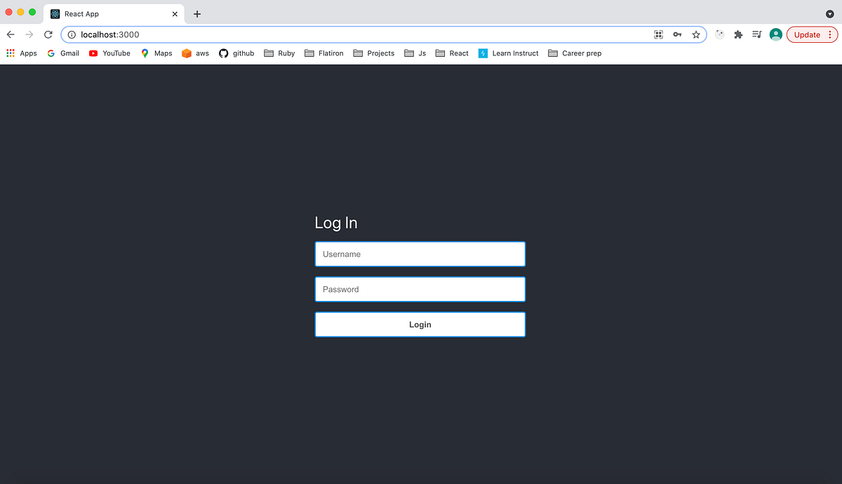 Build a Simple Login System — React — Frontend | by 5beberson | Medium