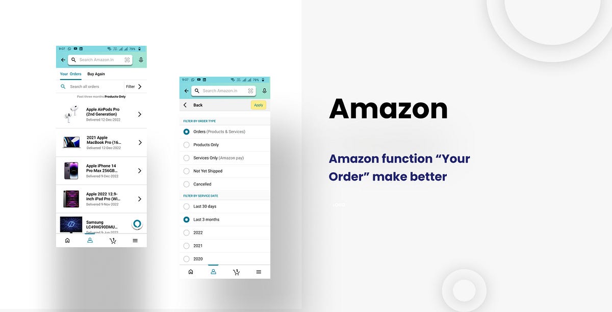 Amazon function “Your Order” makes better | UX case study (microflow ...