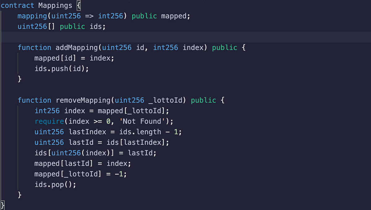 Solidity: Remove element from an array in a gas friendly way. | by Chimera Hedonista | Medium