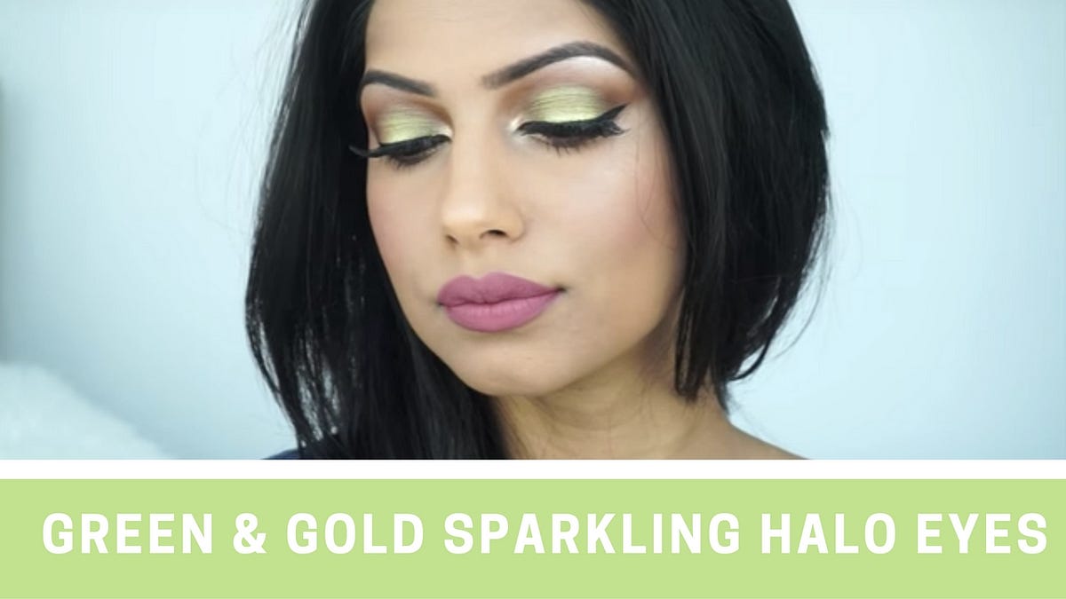 Green & Gold Sparkling Halo Eyes. Arshia’s Makeup did the beautiful ...