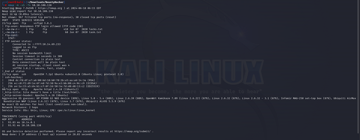 Bounty Hacker-TryHackMe. Merhaba arkadaşlar bugün TryHackMe’… | by Samilalpay | Jun, 2024 | Medium