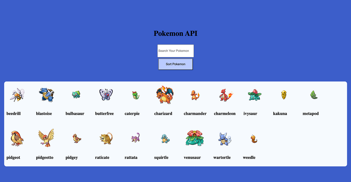 Pokemon API Data Fetching Project | by Thulara Hewage | Medium Pokemon API Data Fetching Project | by Thulara Hewage | Medium