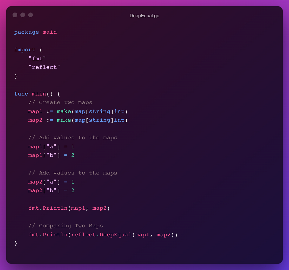 Comparing Maps in Go Language - Meet Raval - Medium