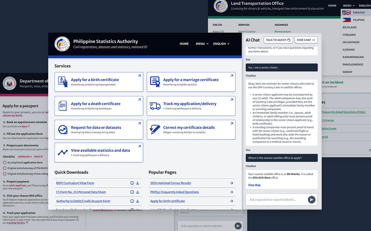 A redesign and AI chatbot for Philippine e-government | by Ronn Parcia ...