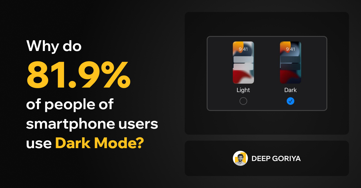 Why do 81.9% of people of smartphone users use dark mode? | by Deep ...