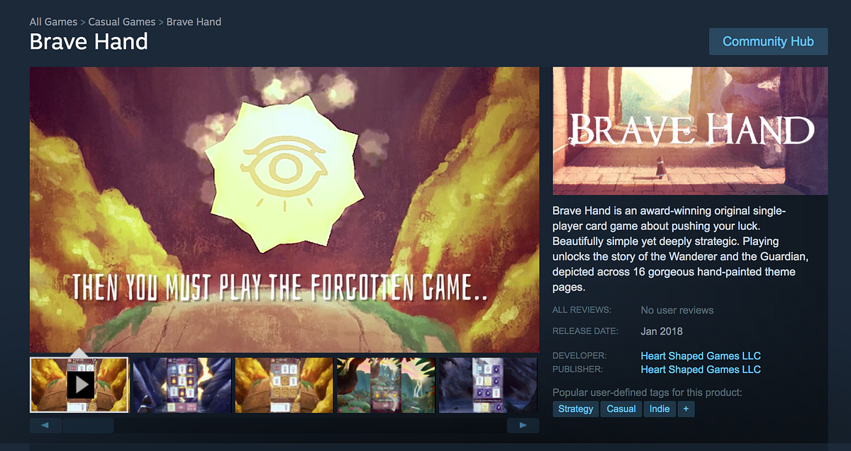 Brave Hand on Steam and Zen Mode Update Coming Soon! | by Scott | Heart ...